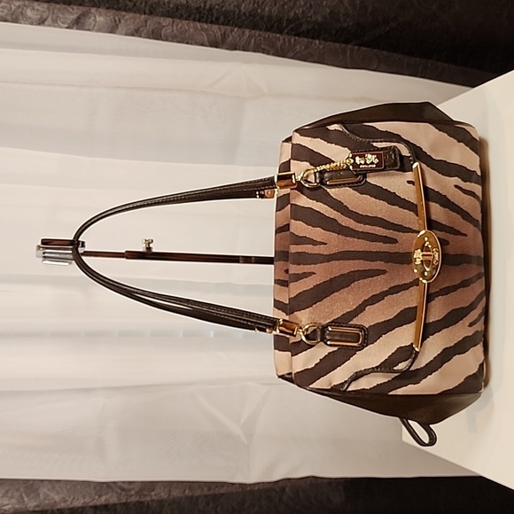 Coach | Bags | Coach Madison Small Madeline Zebra Print Eastwest ...